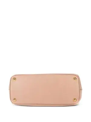 Prada Saffiano Leather Double-zip Tote Bag - Neutrals