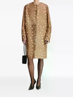 Loulou De Saison Liza Printed Leather Coat