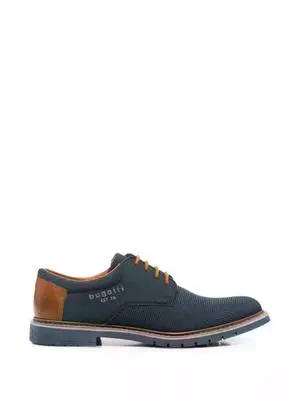 BUGATTI Panelled Lace-up Derby Shoes - Blue