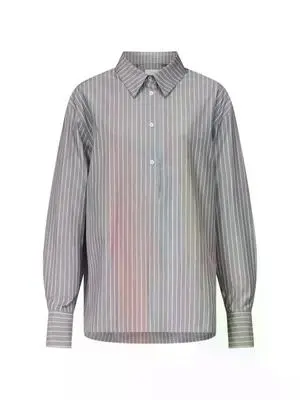 Loulou De Saison Colton Striped Shirt - Grey