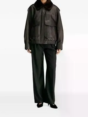 Loulou De Saison Russo Shearling-collar Leather Jacket