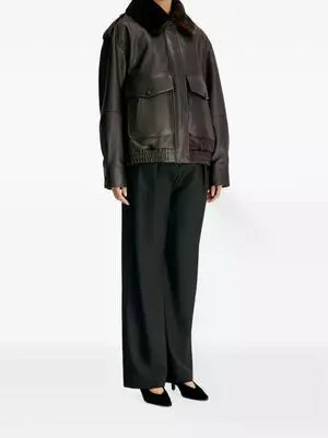 Loulou De Saison Russo Shearling-collar Leather Jacket