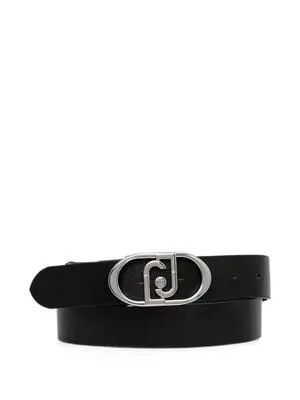 Liu Jo Logo-plaque Leather Belt - Black