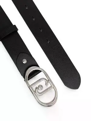 Liu Jo Logo Plaque Leather Belt