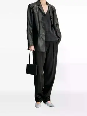 Loulou De Saison Notch-lapel Leather Jacket - Black
