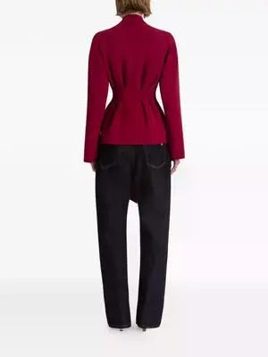 Alberta Ferretti Collarless Wrap Coat