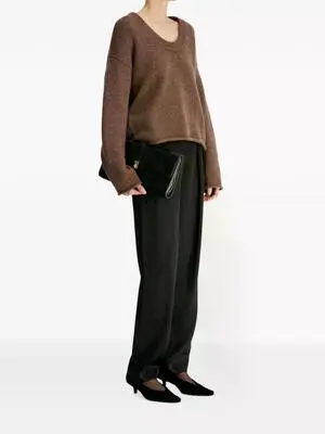 Loulou De Saison Derry U-neck Cashmere Sweater - Brown