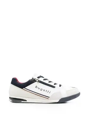 BUGATTI Logo-print Zip-fastening Sneakers - White