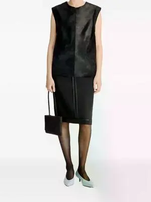 Loulou De Saison Sleeveless Leather Blouse