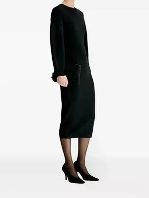Loulou De Saison Elena Knitted Long-sleeve Dress - Black