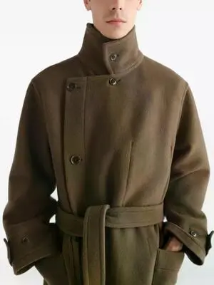 LEMAIRE Double-faced Wool Wrap Coat