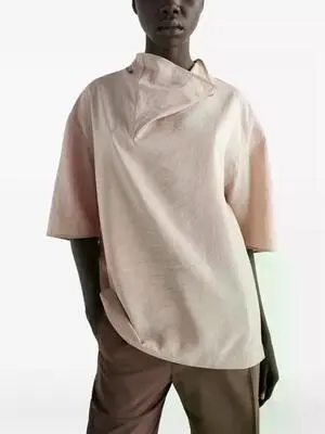 LEMAIRE Soft Collar Top In Dry Silk