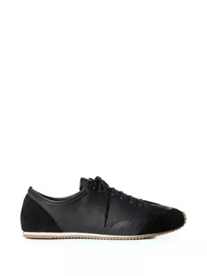 LEMAIRE Gummy Grips Sneakers In Mixed Leathers - Black