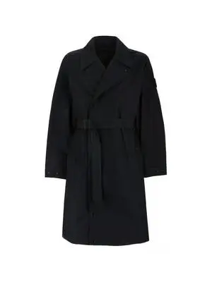 Stone Island Ghost Belted Logo-patch Trench Coat