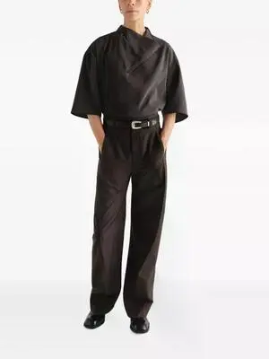 LEMAIRE Soft Collar Top In Dry Silk