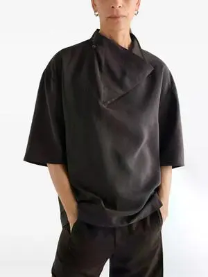 LEMAIRE Soft Collar Top In Dry Silk