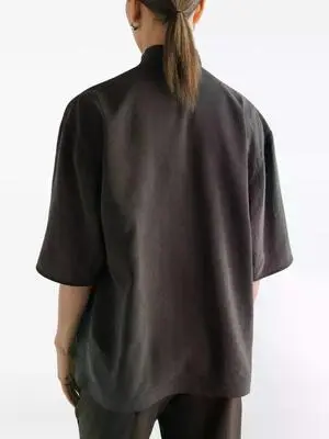 LEMAIRE Soft Collar Top In Dry Silk