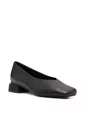 LINDA BAUMANN Square-toe Block Heel Pumps - Black