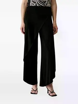 Joseph Ribkoff Wrap-overlay Wide-leg Trousers - Black