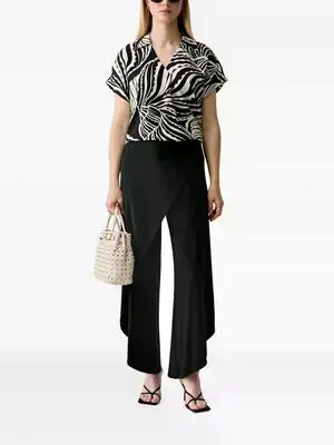Joseph Ribkoff Wrap Overlay Wide-leg Trousers