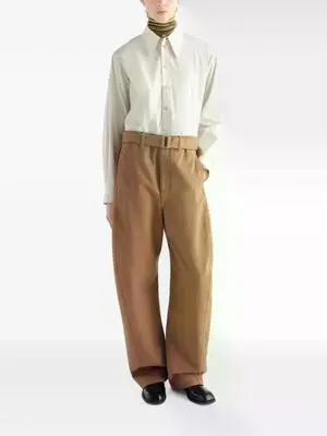 LEMAIRE Twisted Belted Pants In Dyed Heavy Broken Twill