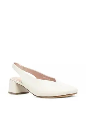 LINDA BAUMANN Slingback Block-heel Pumps - Neutrals