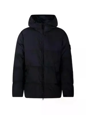 Stone Island Compass-badge Hooded Padded Coat - Black