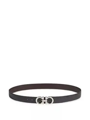 FERRAGAMO Gancini Buckle Reversible Belt - Black