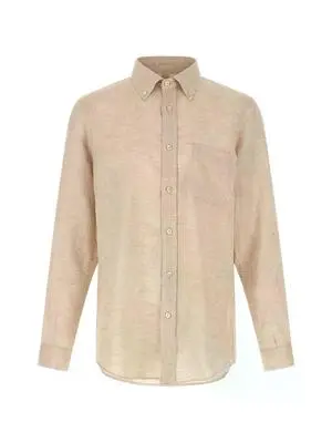 RIVIERA Button-down Linen Shirt - Neutrals