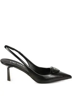 Prada Logo-triangle Heel Pumps