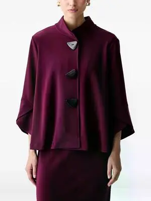 Joseph Ribkoff Button-up Flared Jacket - Purple