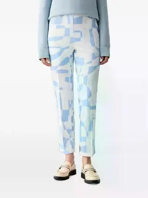 Joseph Ribkoff Abstract Print Cropped Trousers