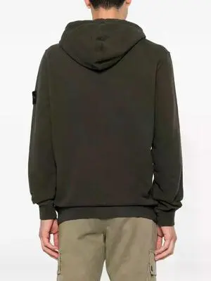 Stone Island Logo Patch Hoodie - Brown