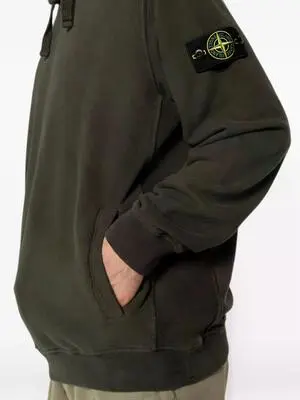 Stone Island Logo Patch Hoodie - Brown