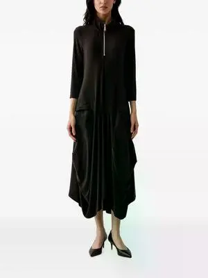 Joseph Ribkoff Quarter-zip Draped Midi Dress