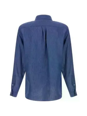 RIVIERA Button-down Linen Shirt - Blue