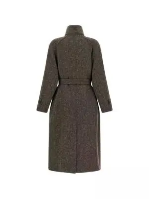 Brunello Cucinelli Sparkling Chevron-pattern Coat