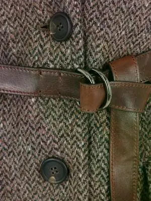 Brunello Cucinelli Herringbone Belted Vest