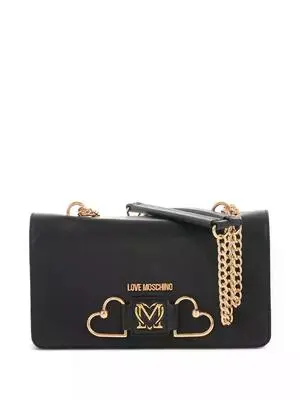 Moschino Heart Shoulder Bag - Black