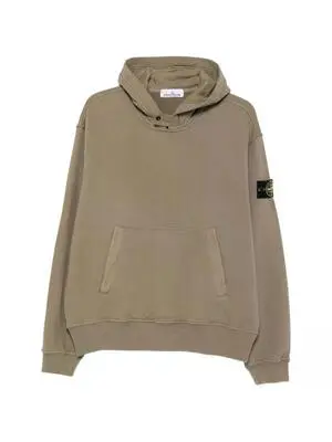 Stone Island Logo Patch Hoodie - Green