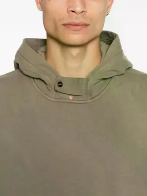 Stone Island Logo Patch Hoodie - Green