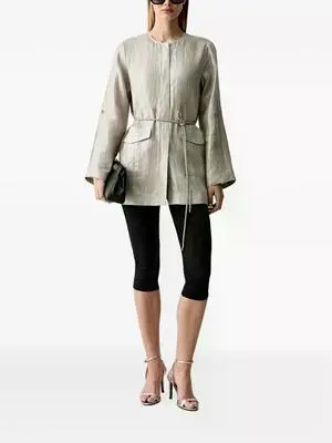 Joseph Ribkoff Metallic-effect Belted Jacket