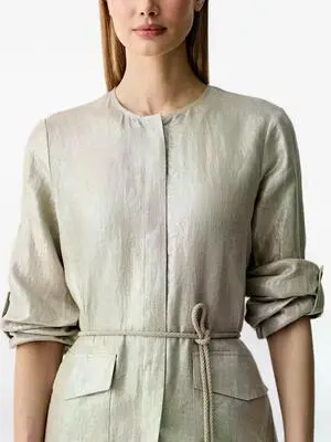 Joseph Ribkoff Metallic-effect Belted Jacket