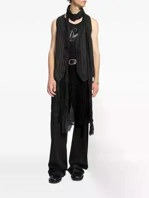 ANN DEMEULEMEESTER Striped Satin Waistcoat