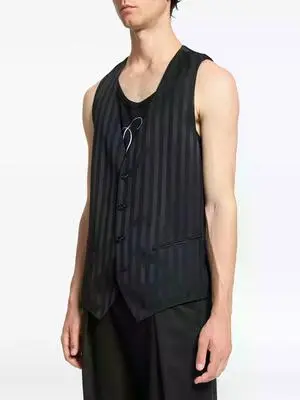 ANN DEMEULEMEESTER Striped Satin Waistcoat