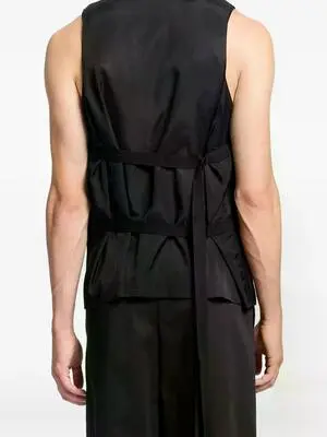 ANN DEMEULEMEESTER Striped Satin Waistcoat