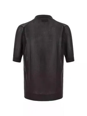 RIVIERA Knitted Openwork Polo Shirt