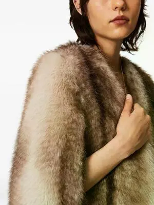 TWINSET Faux-fur Cape Jacket