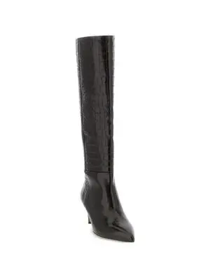 Paris Texas Croc-effect Leather Stiletto Boots