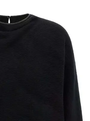 Brunello Cucinelli Monile Ribbed-knit Mini Dress - Black
